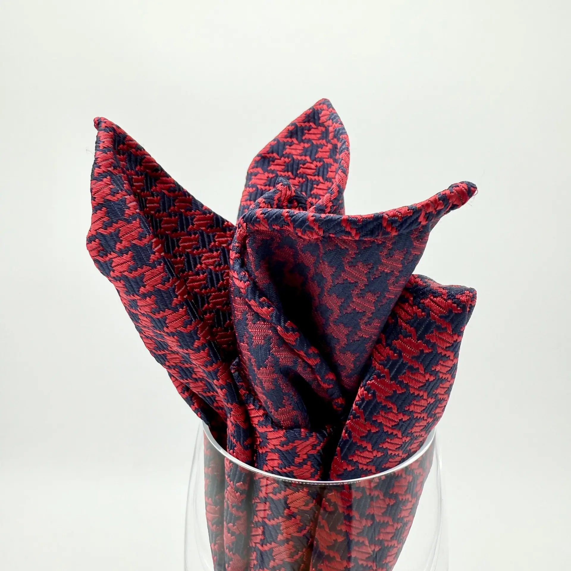 100% Hand Rolled Silk Pocket Square - Ready To Wear - Micro - Red ...